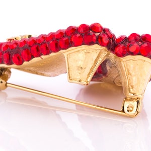 Vintage Suzanne Bjontegard Ruby Slippers Rhinestone Brooch - Etsy