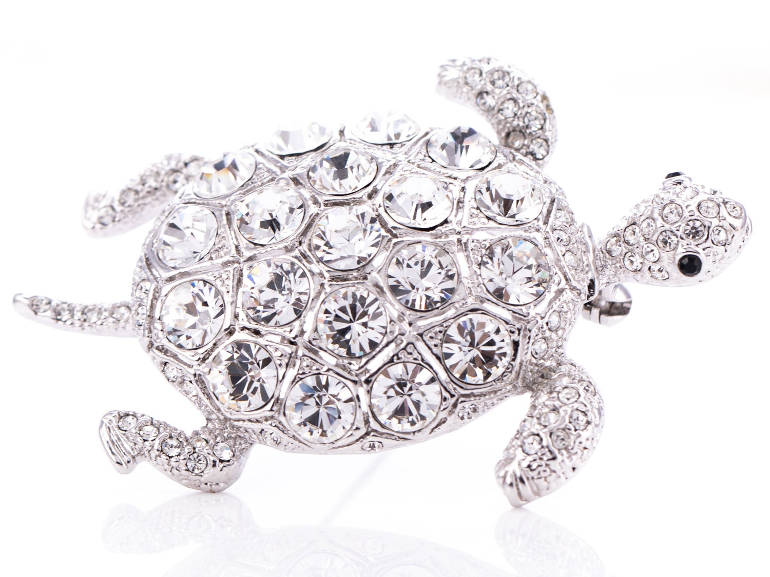 Estate Princess Amanda Borghese Crystal Rhinestone Turtle Brooch - Etsy