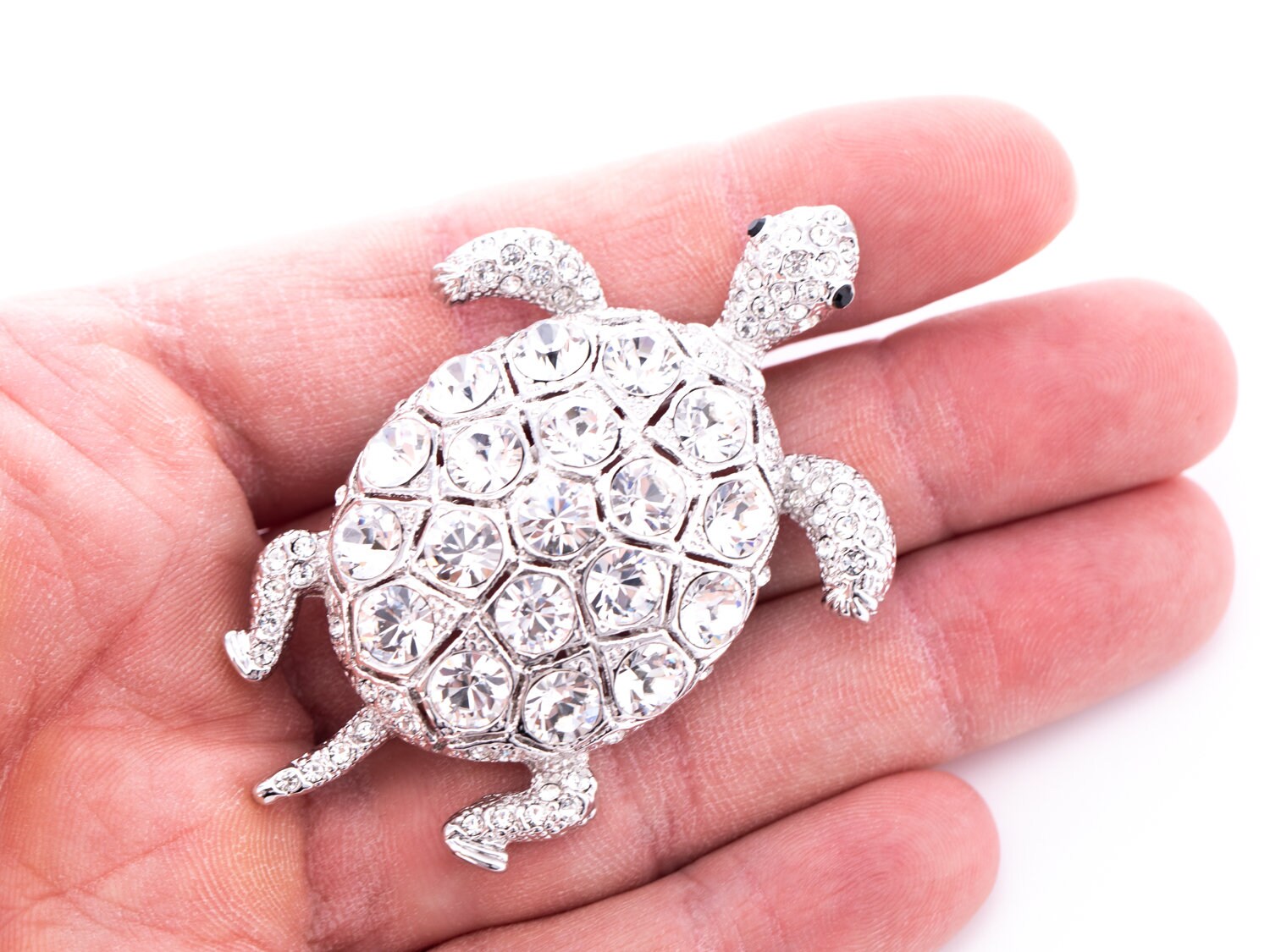 Estate Princess Amanda Borghese Crystal Rhinestone Turtle - Etsy