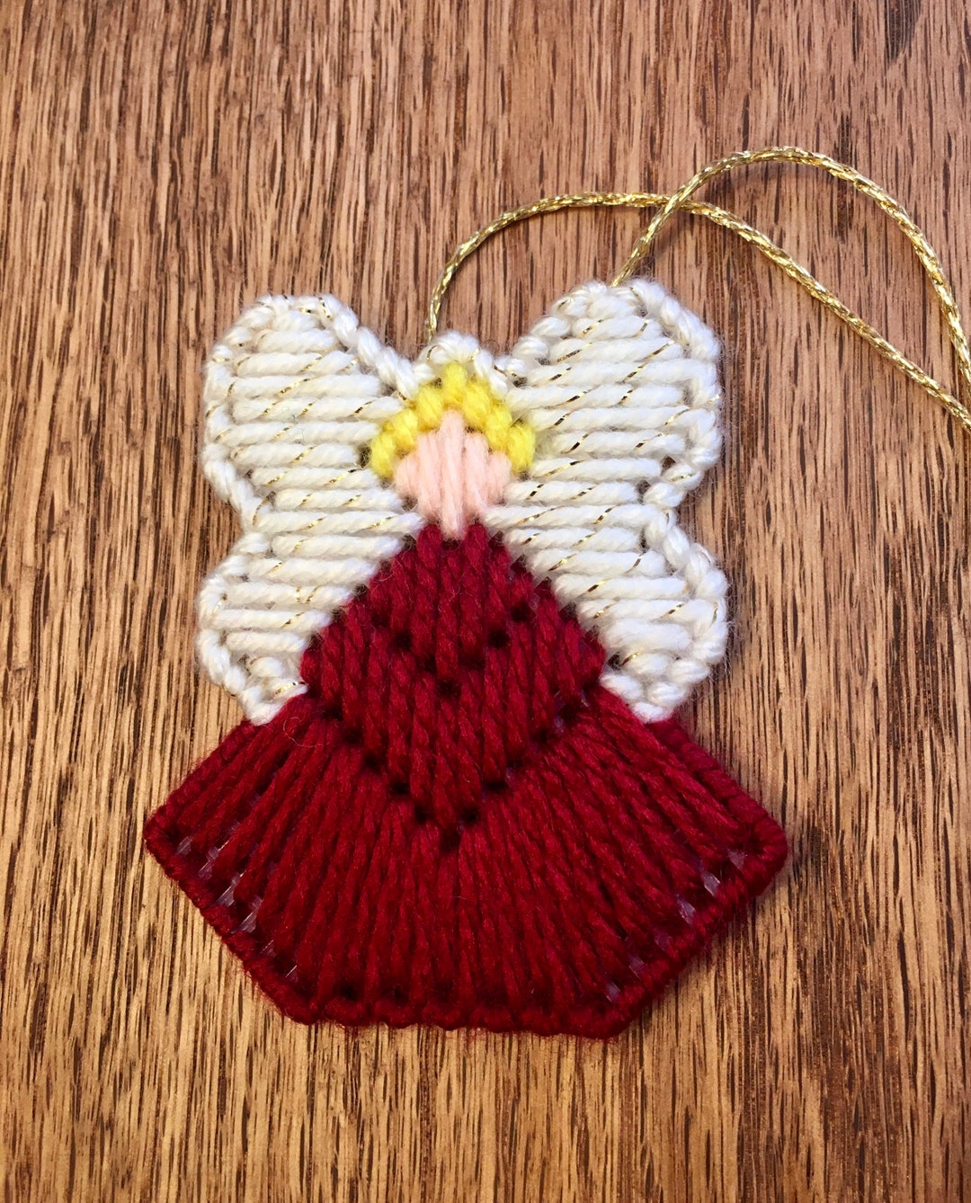 Plastic Canvas Christmas Angel Ornament - Etsy
