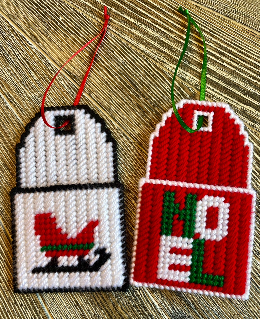 Plastic Canvas Christmas Gift Holder - Set of Two - Etsy