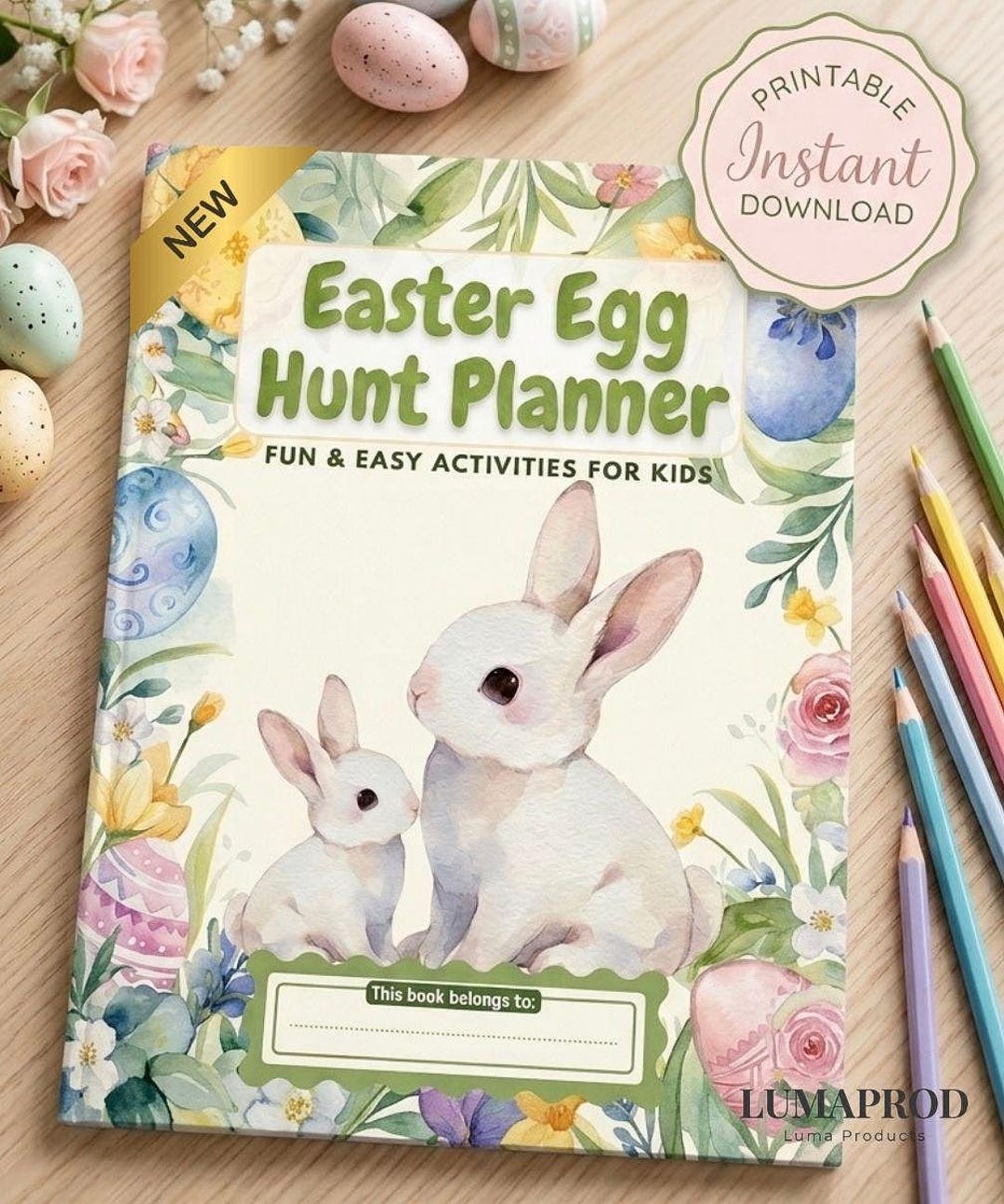 Homeschool Easter Preschool Worksheets, Easter Activity Book for Kids ...
