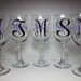 PERSONALIZED MONOGRAM 20oz Wine Glass INITIAL Name Script Cursive ...
