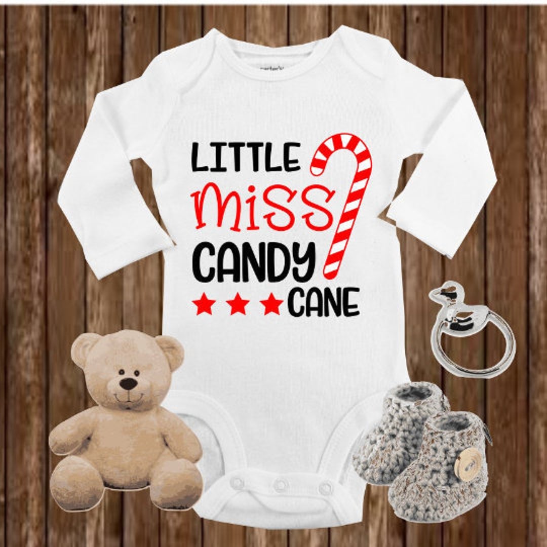 LITTLE Miss CANDY CANE - Christmas Infant Baby Unisex Custom Bodysuit ...