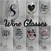 PERSONALIZED MONOGRAM 20oz Wine Glass INITIAL Name Script Cursive ...