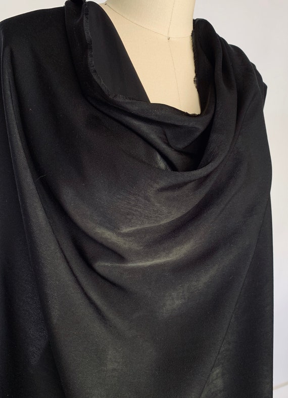 Beautiful Black Woven Dress Fabric 1 Yard Ultra Soft and | Etsy