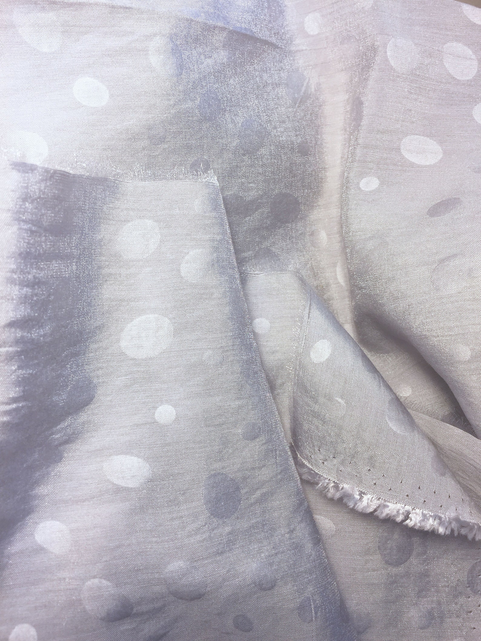 Gorgeous Airy Grey Silver Jacquard Woven Fabric Lightweight 1 | Etsy