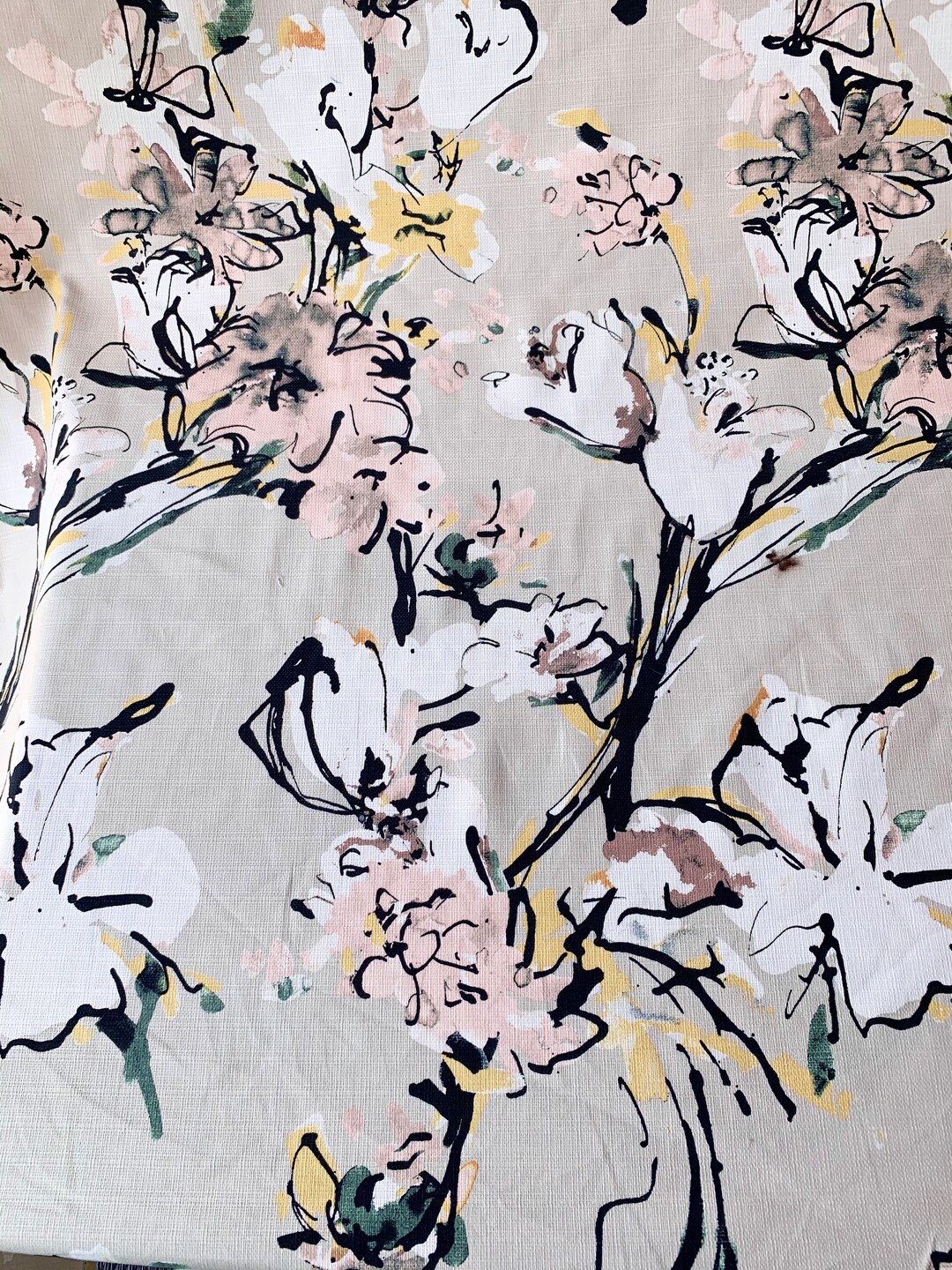 Gorgeous Abstract Large Floral Cotton Woven Fabric 1 YARD - Etsy