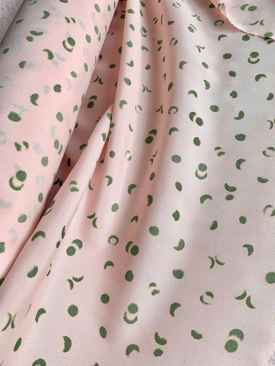 Phases of Moon Print Crepe Woven Dress Fabric Pink 1 YARD - Etsy