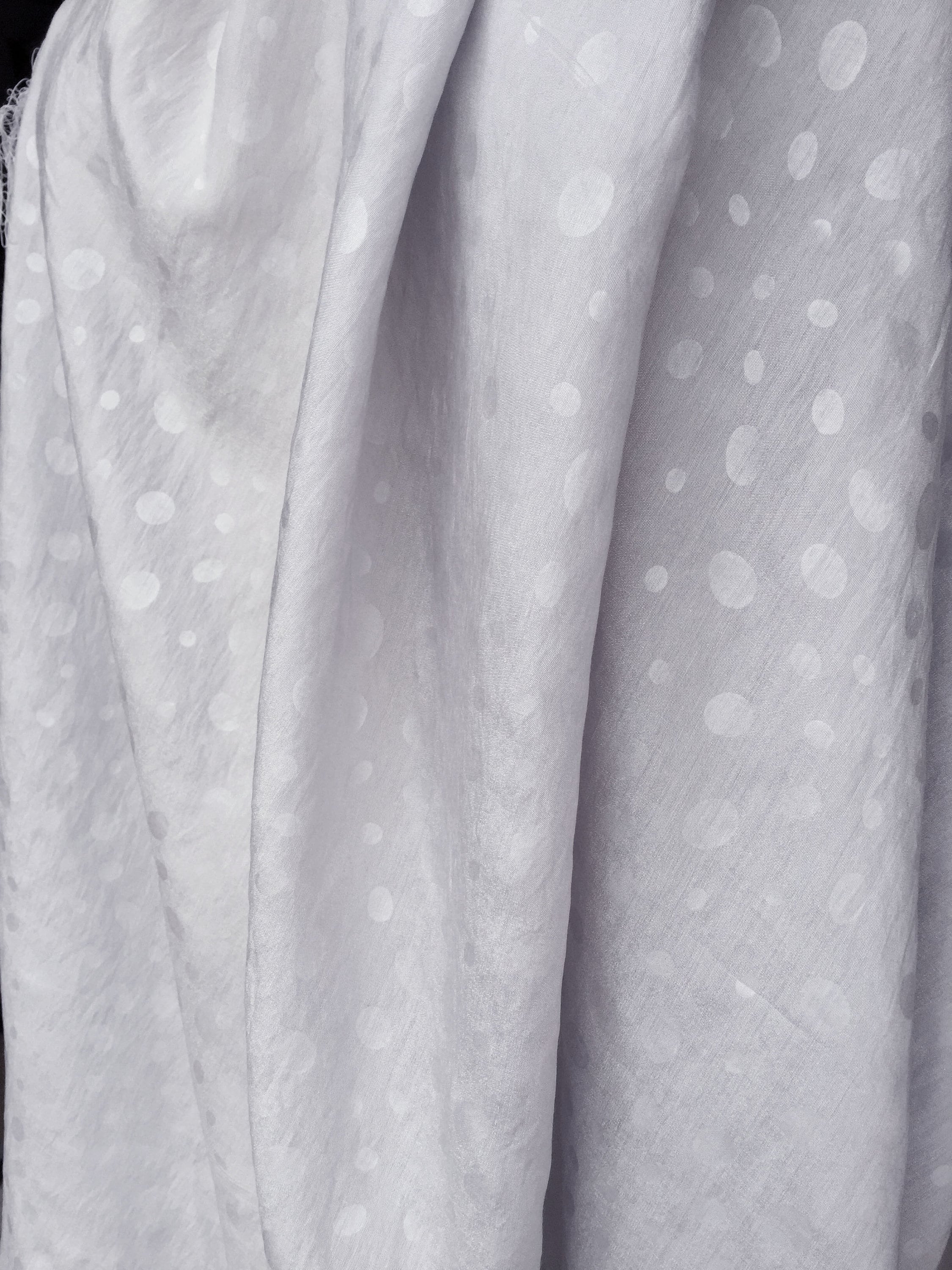 Gorgeous Airy Grey Silver Jacquard Woven Fabric Lightweight 1 | Etsy