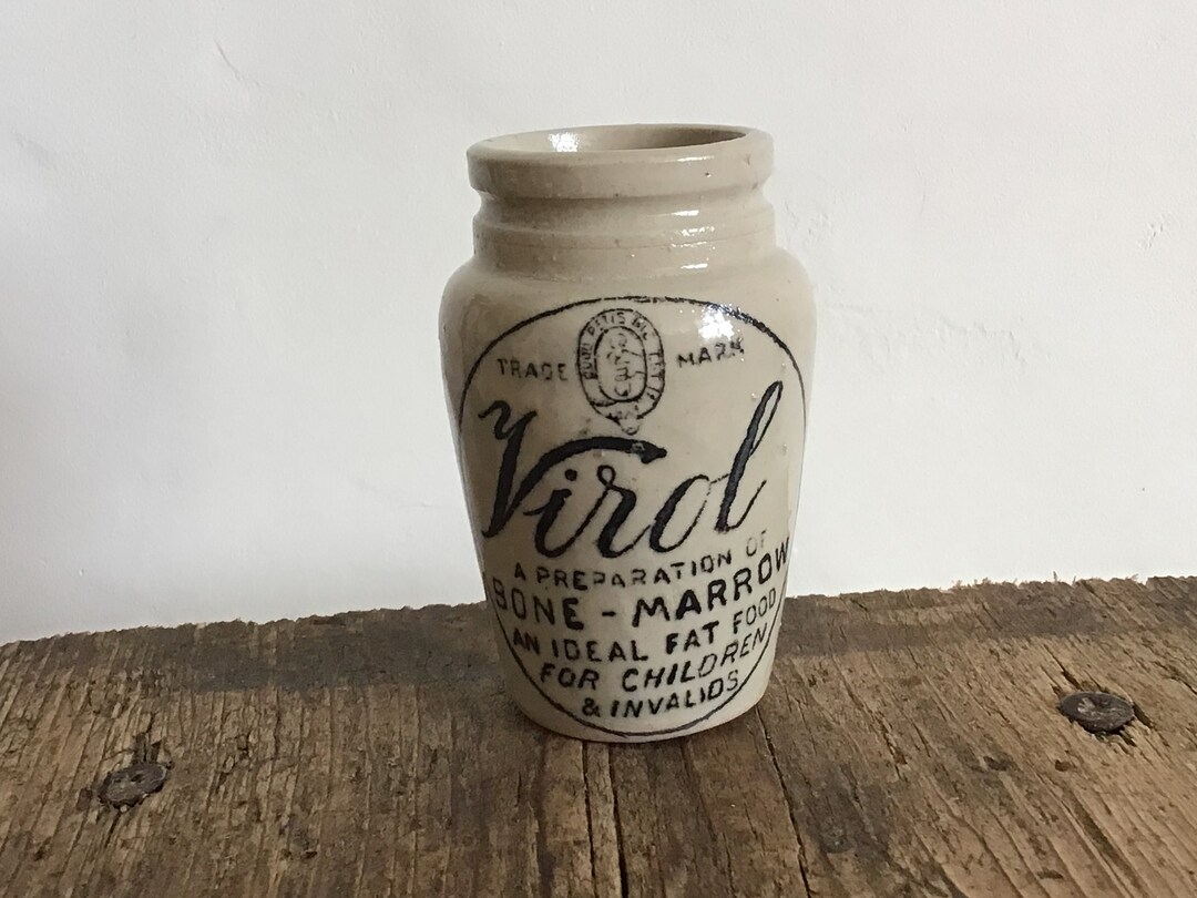 Virol Stoneware Jarbone Marrowvictorian Dump Findsmall - Etsy