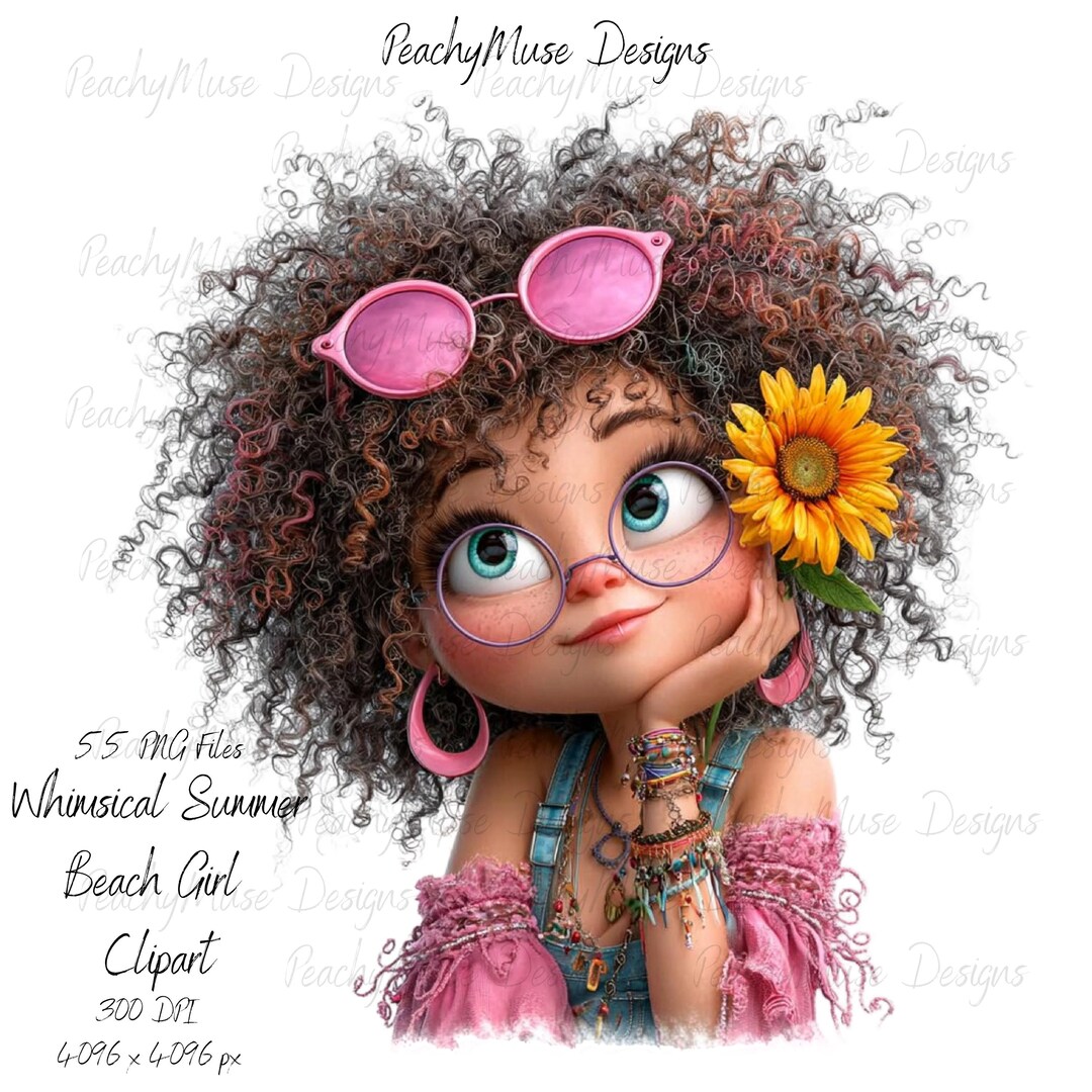 55 PNG Summer Girls Clipart PNG – Watercolor Beach Kids Set – Digital ...