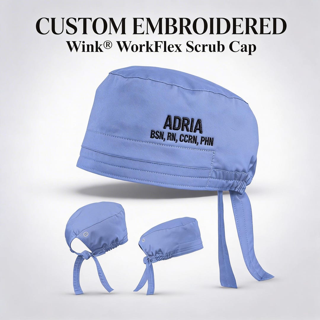 Custom Embroidered Scrub Cap: Personalized Nurse Hat - Etsy