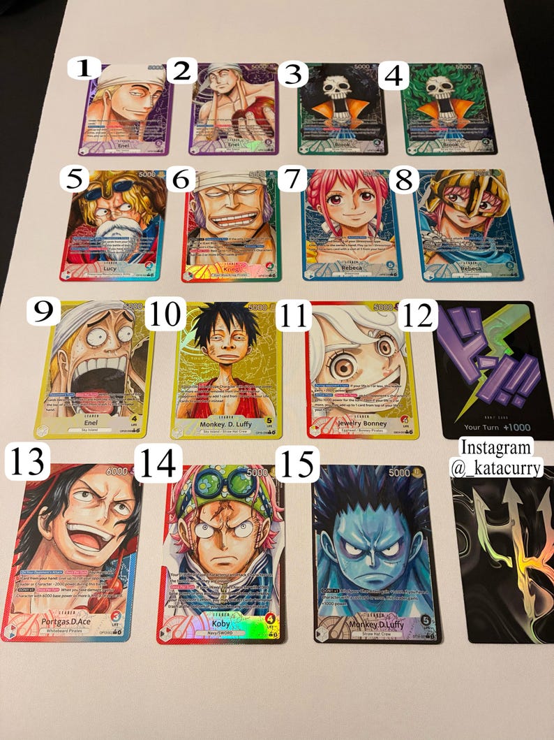 One Piece TCG Custom Cards - Etsy