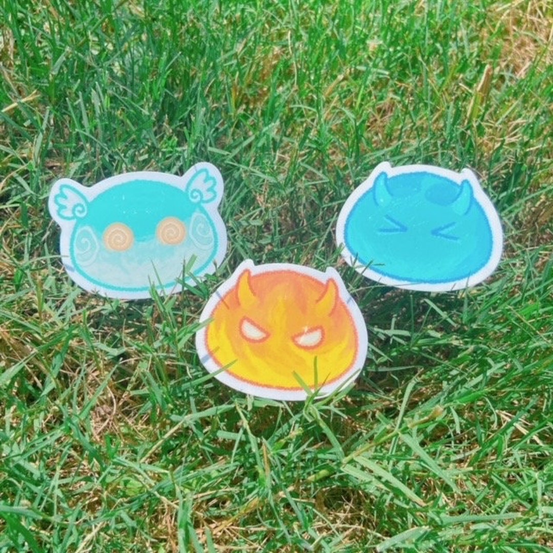 Genshin Slime Stickers - Anemo, Pyro, Hydro - Etsy