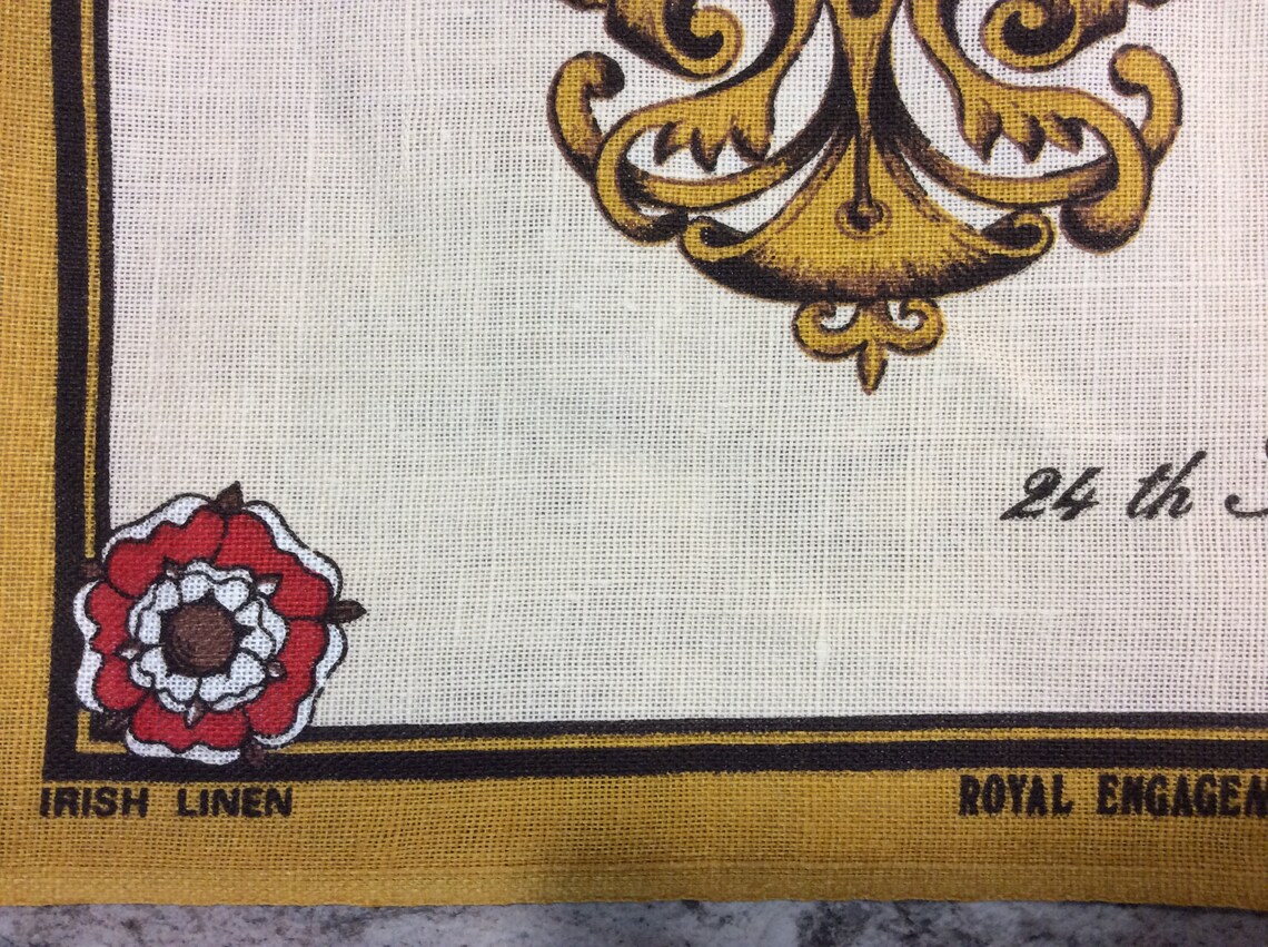 Royal Wedding Tea Towel Engagement Prince Charles Lady Diana - Etsy