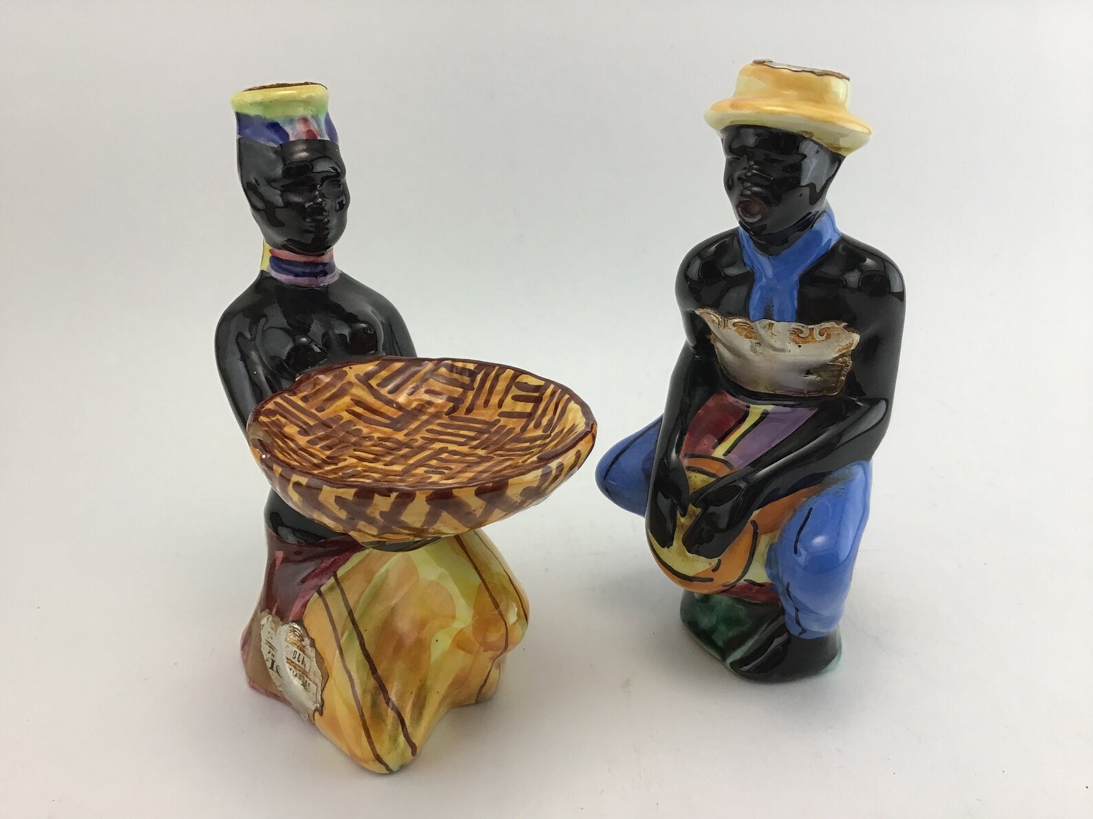 Drioli Liquor Decanters Man With Conga Drum and Woman With - Etsy