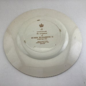 Coronation Plate Queen Elizabeth II June 2nd 1953 Ambassador Ware ...