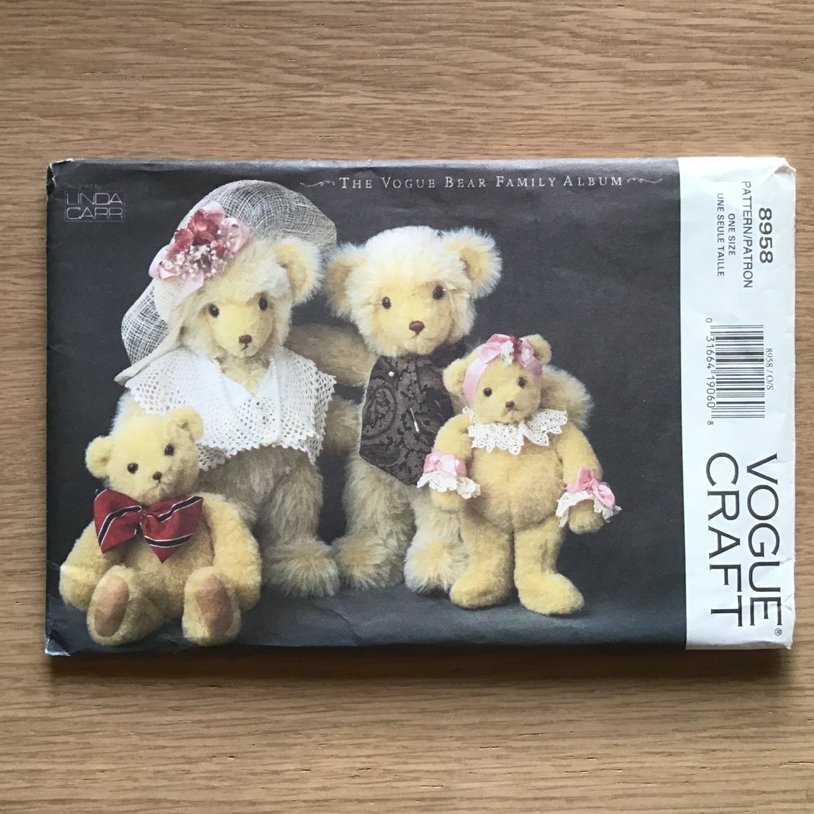 Vogue Bear Family Pattern Vogue 8958 Heirloom Bear Pattern UNCUT - Etsy