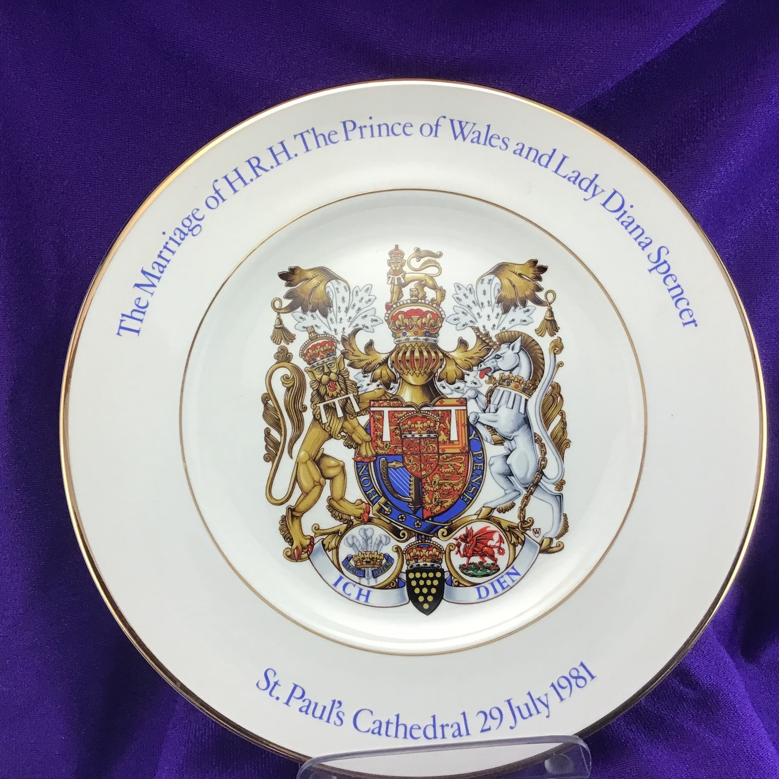 Royal Wedding Plate Prince Charles Lady Diana Spencer Pride of - Etsy