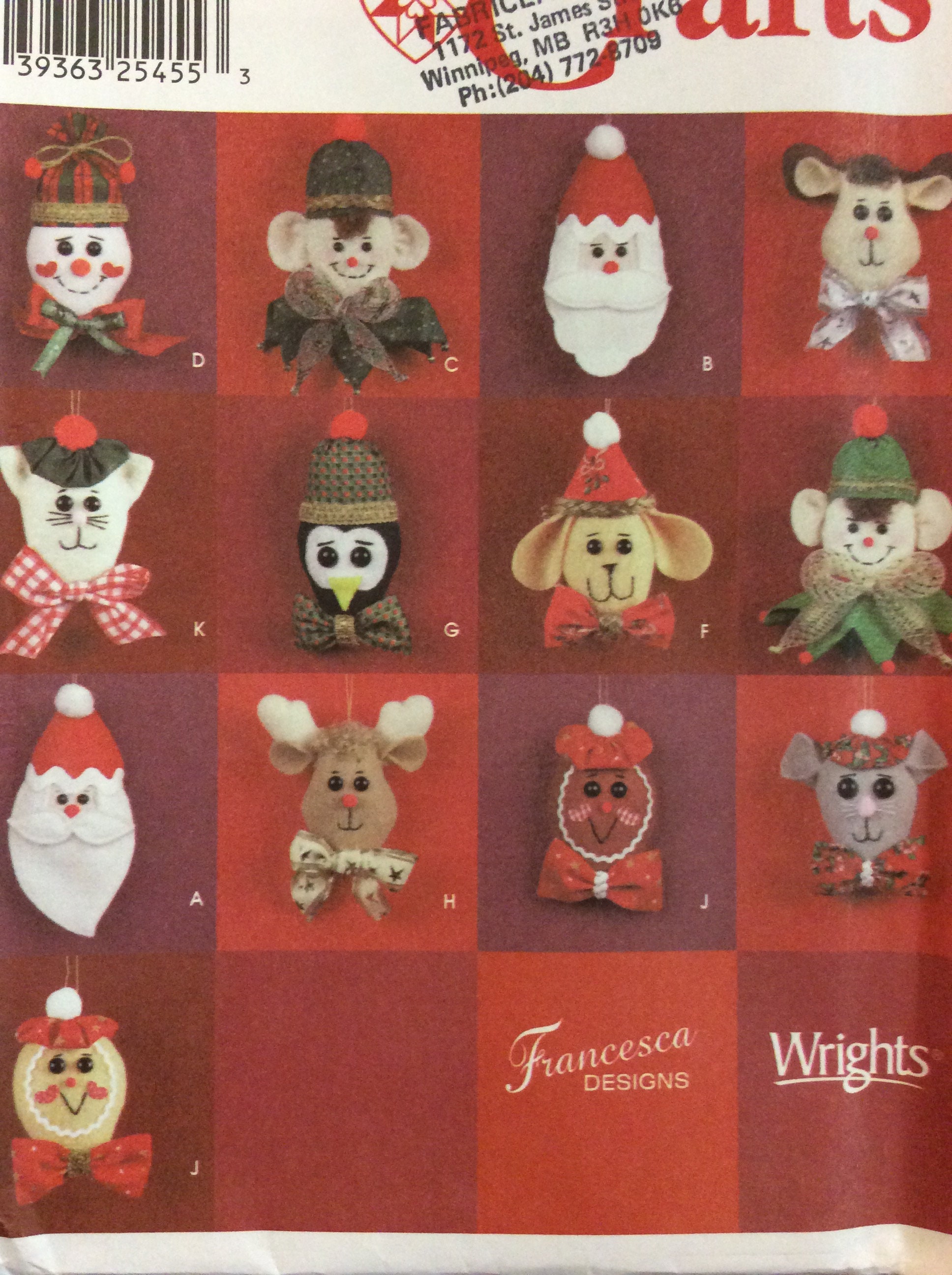 Christmas Ornaments Pattern UNCUT Simplicity Crafts 7011 - Etsy