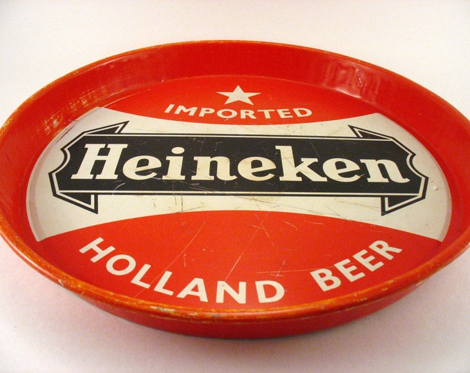 Heineken Imported Holland Beer Tray Rare Red Heineken Tray - Etsy