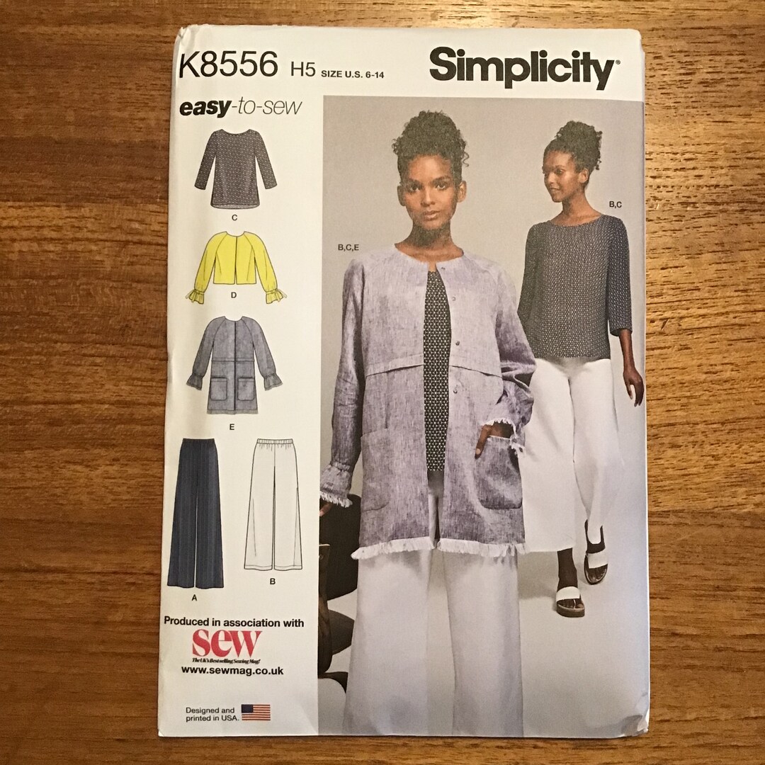 Misses Easy Tunic Jacket and Pants Pattern Simplicity 8556 - Etsy
