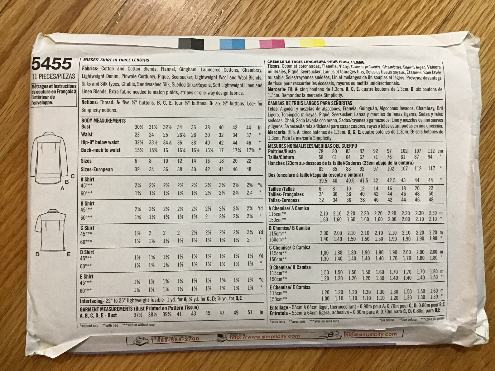 Button Front Shirt Pattern Simplicity 5455 Size 14 22 UNCUT - Etsy