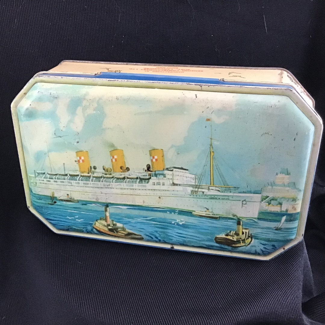 Canadian Pacific Empress of Scotland Bensons Toffee Tin Box 1930s 1940s ...