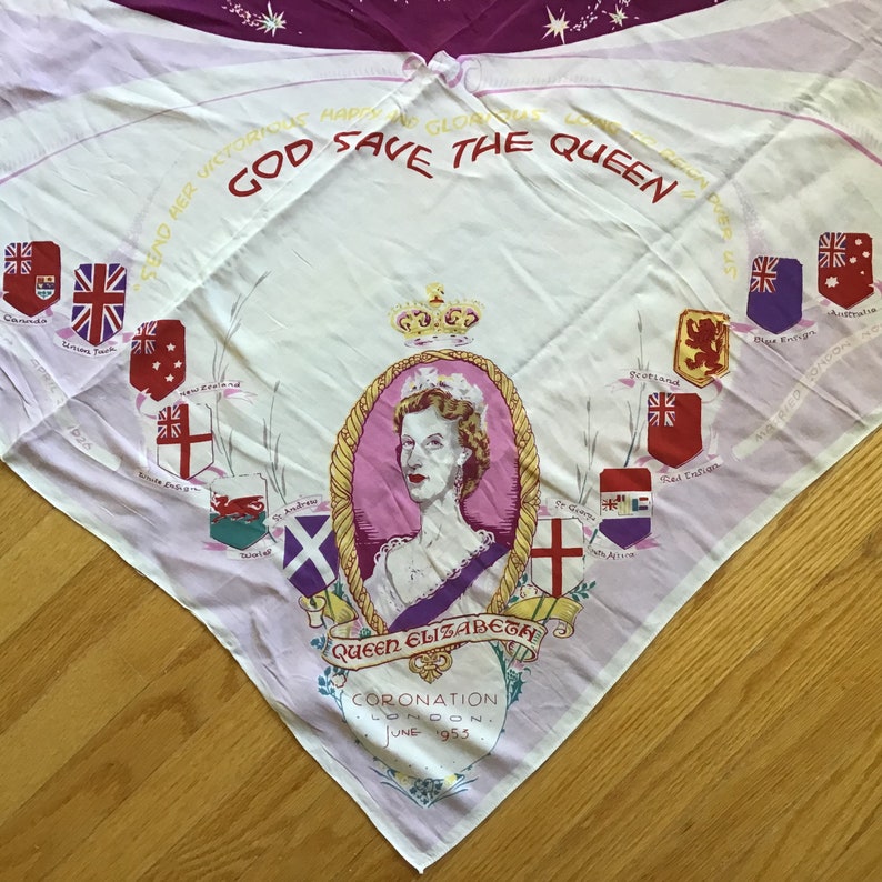 Coronation Scarf Queen Elizabeth II June 2nd 1953 RARE - Etsy