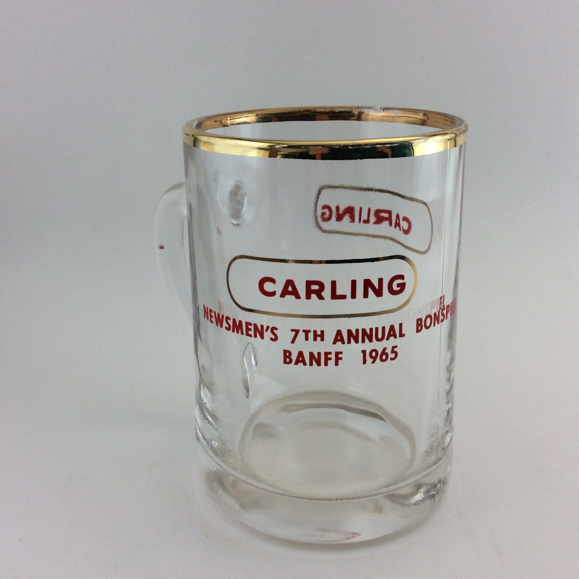 Carling Curling Beer Mug Glass Tankard Stein - Etsy UK
