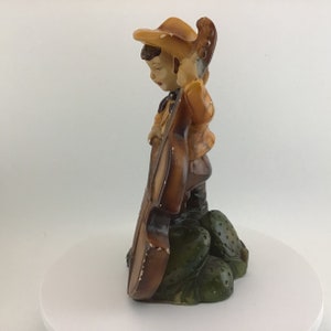 Chalkware Cowboy Figurine Devon Ware Made in Canada Cowboy Playing Bass ...