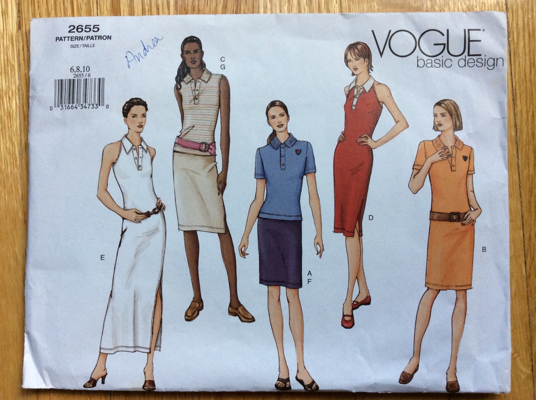 Misses Dress Top Skirt Pattern Vogue Basic Design 2655 Size 6 - Etsy