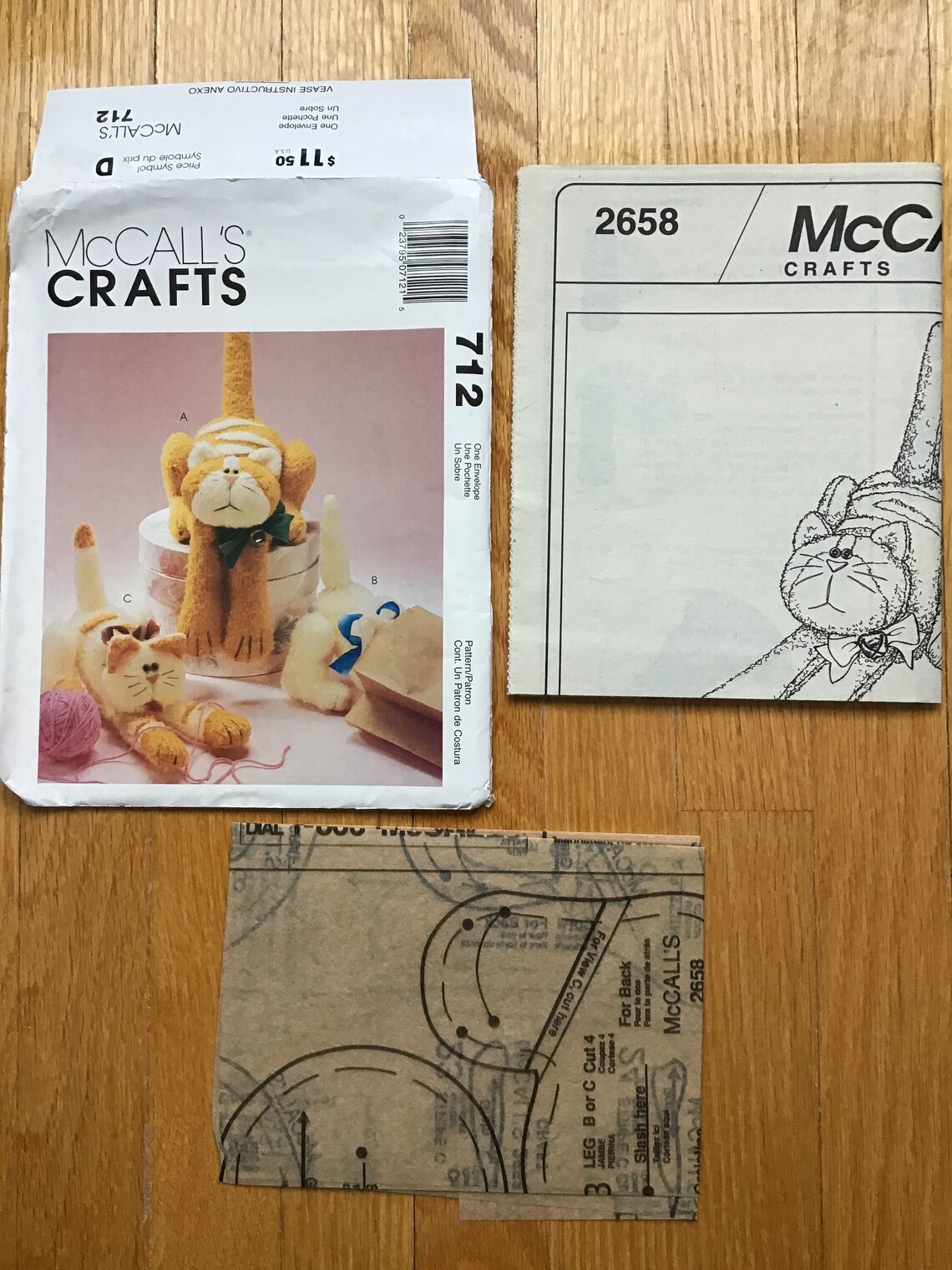 Crazy Cats Pattern Mccalls 712 UNCUT Stuffed Toy Cat Pattern - Etsy