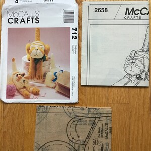 Crazy Cats Pattern Mccalls 712 UNCUT Stuffed Toy Cat Pattern - Etsy