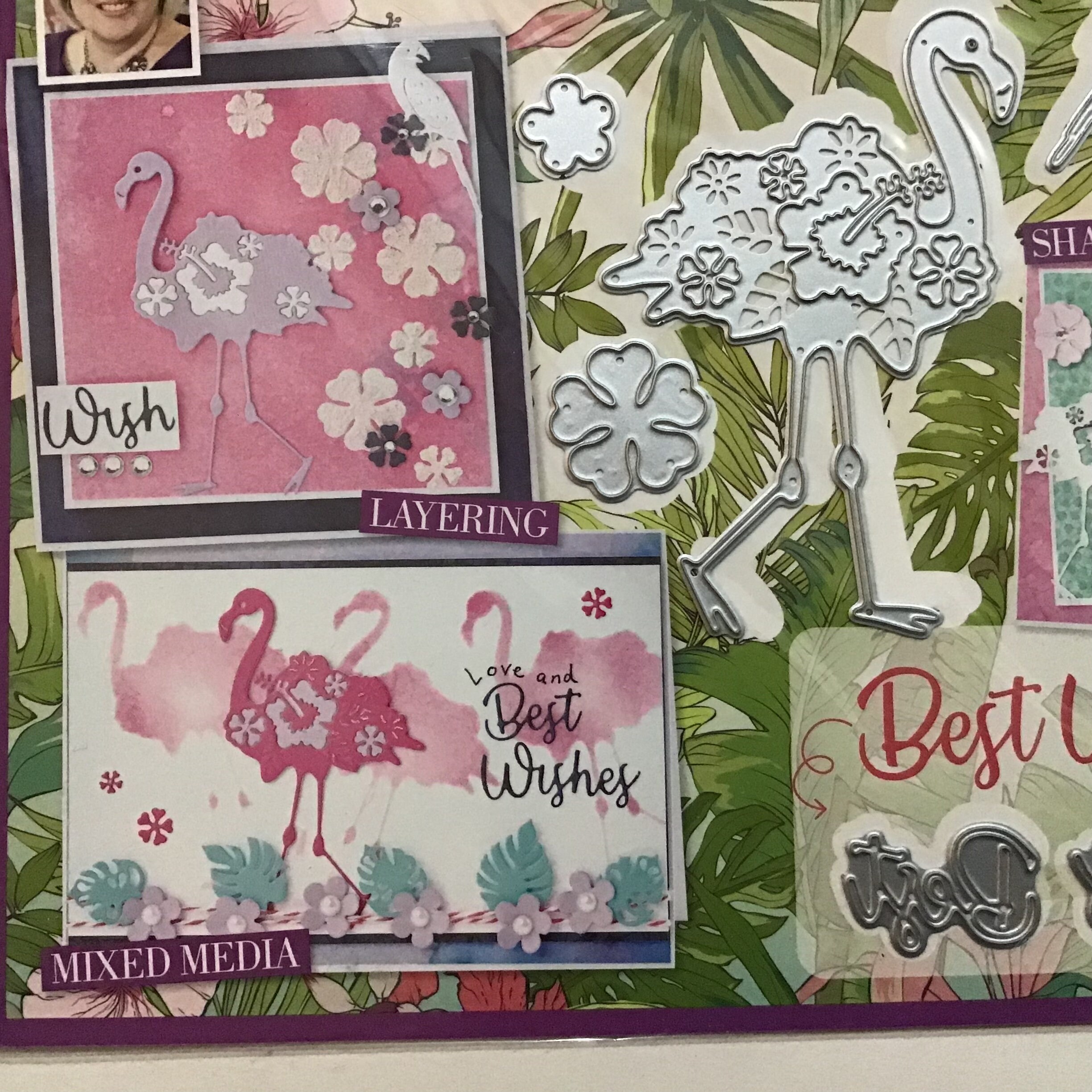 Gemini by Crafters Companion 12 Multi Use Dies Flamingo Parrot Leaves ...