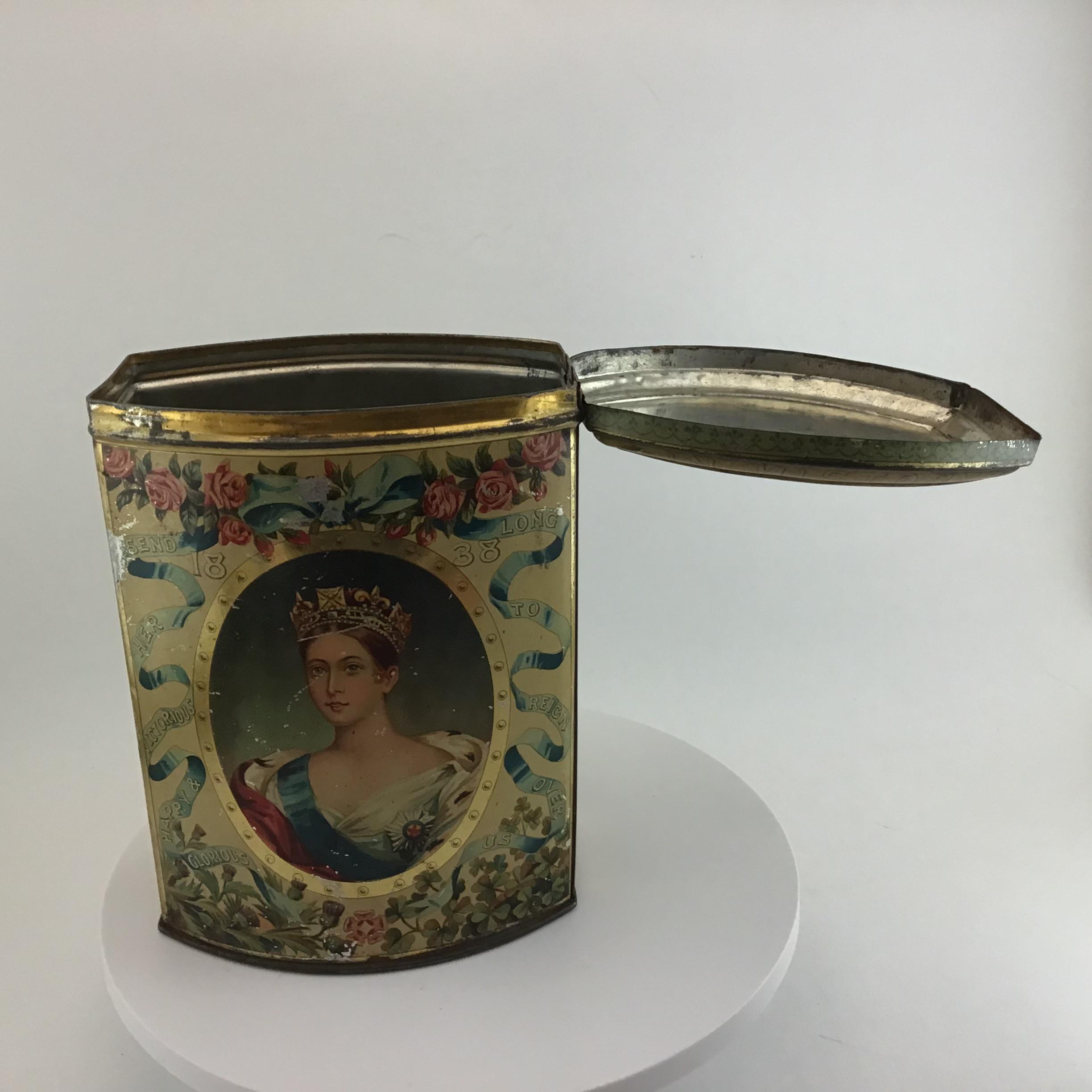 Queen Victoria Longest Reign Tin 1838 1897 Diamond Jubilee Hinged Lid ...