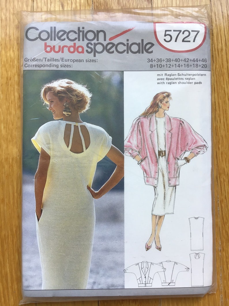 Misses Dress and Jacket Pattern Burda Collection Speciale 5727 UNCUT - Etsy