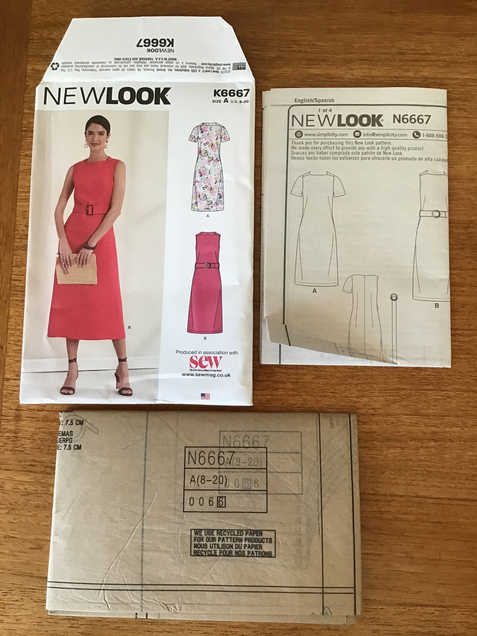 Misses Shift Dress Pattern New Look 6667 UNCUT - Etsy