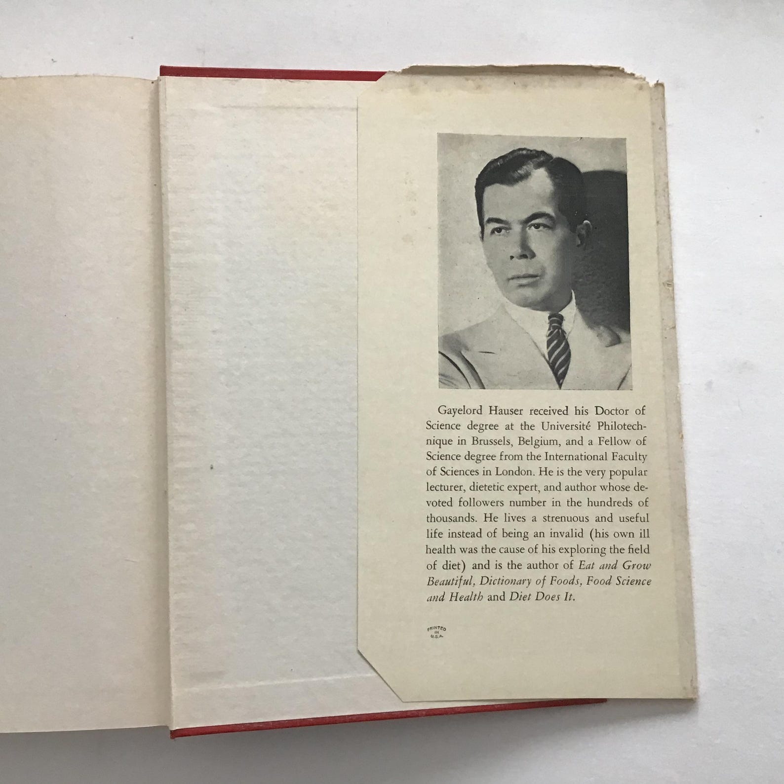 Gayelord Hauser Cook Book 1946 First Edition Hardcover Good Food Good ...