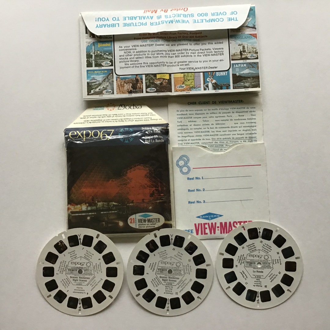 View-master Reels Expo 67 Night Scenes and La Ronde Original Sleeve GAF ...