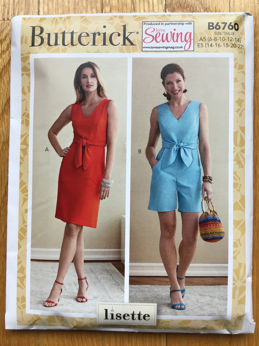 Dress and Romper Pattern Butterick 6760 UNCUT Misses Size 6 - 22 All ...