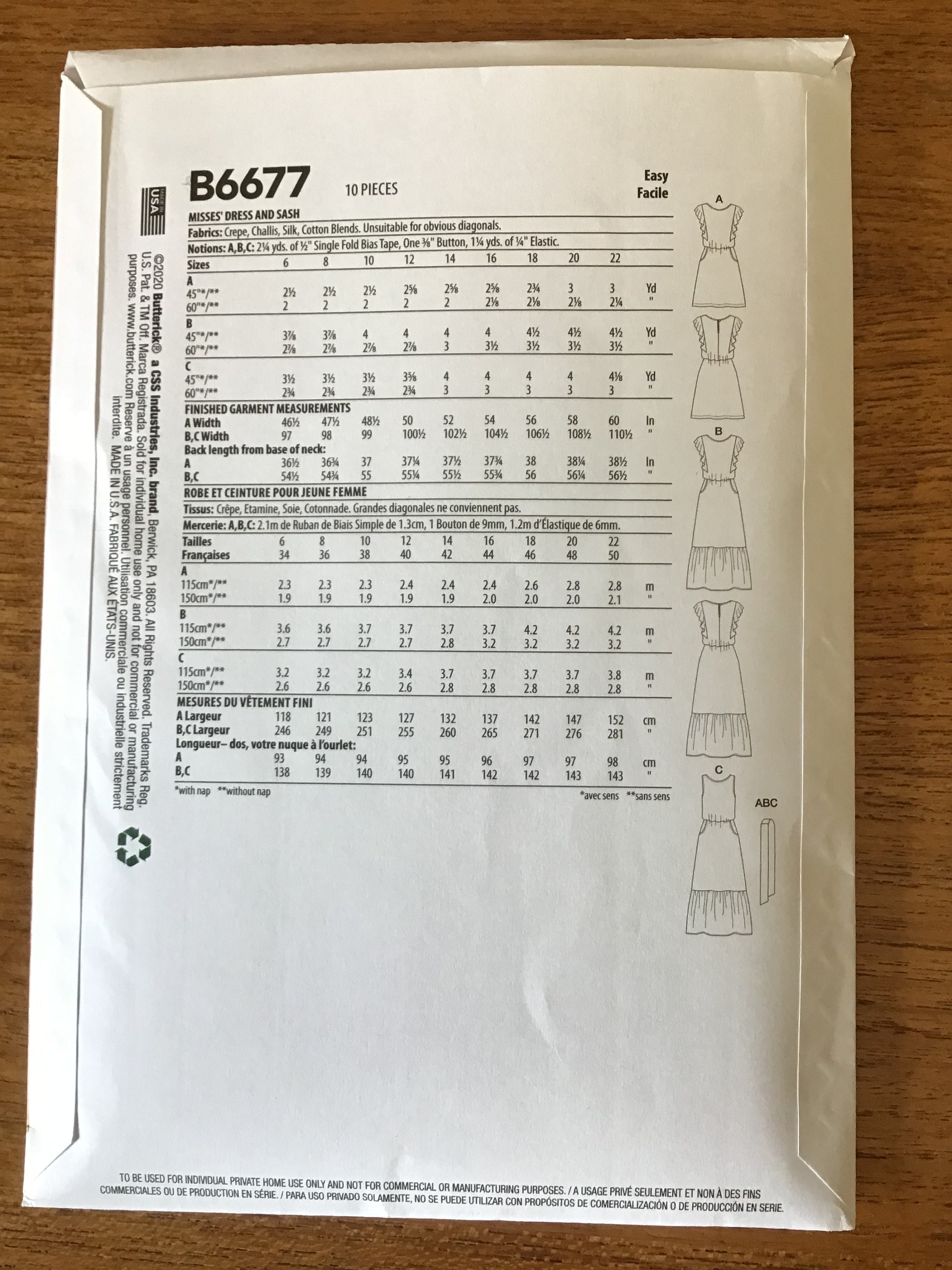 Boho Maxi Dress Pattern UNCUT Size 6 22 Butterick 6677 - Etsy