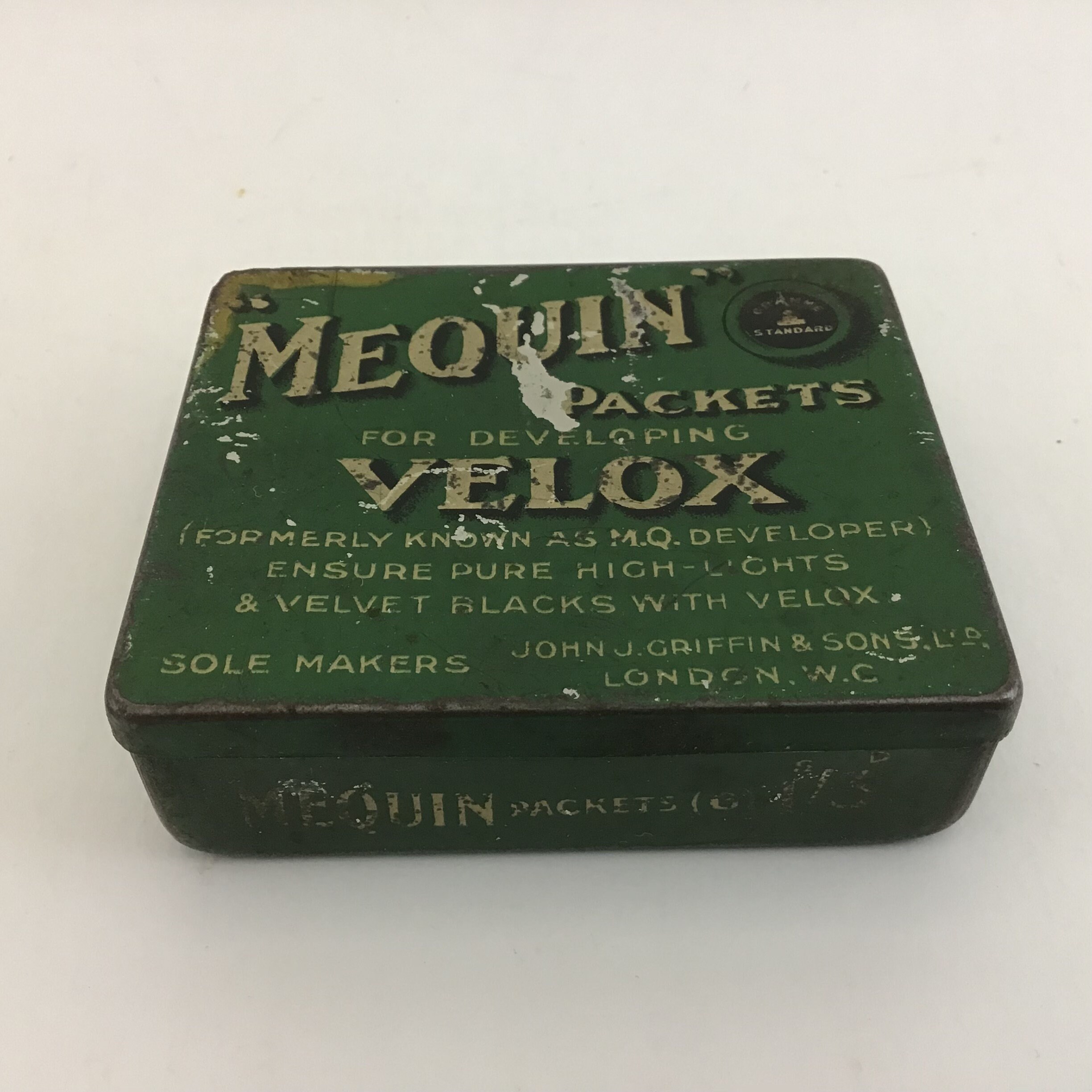 Mequin Packets Tin Antique Photo Developer Tin Velox Developer Tin - Etsy