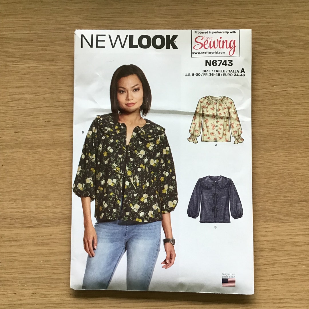 Misses Boho Top Pattern New Look 6743 Size 8 - 20 UNCUT - Etsy