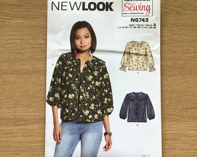 Misses Boho Top Pattern New Look 6743 Size 8 - 20 UNCUT - Etsy