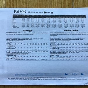 Plus Size Tops Pattern Butterick 6396 XXL 1X 2X 3X 4X 5X 6X UNCUT - Etsy