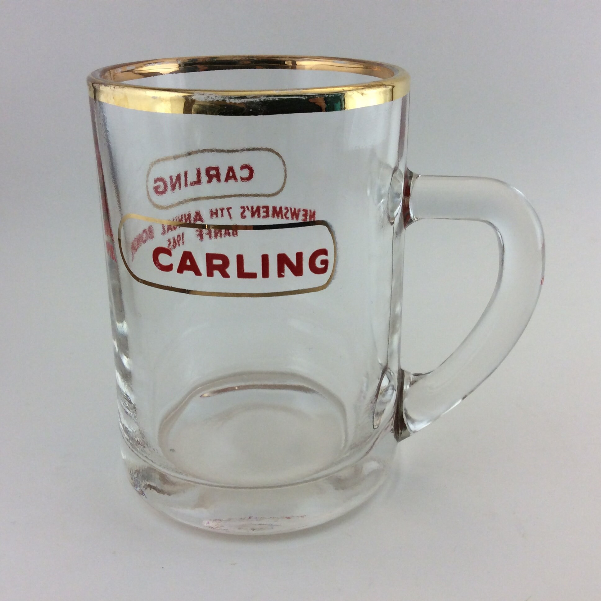 Carling Curling Beer Mug Glass Tankard Stein - Etsy UK