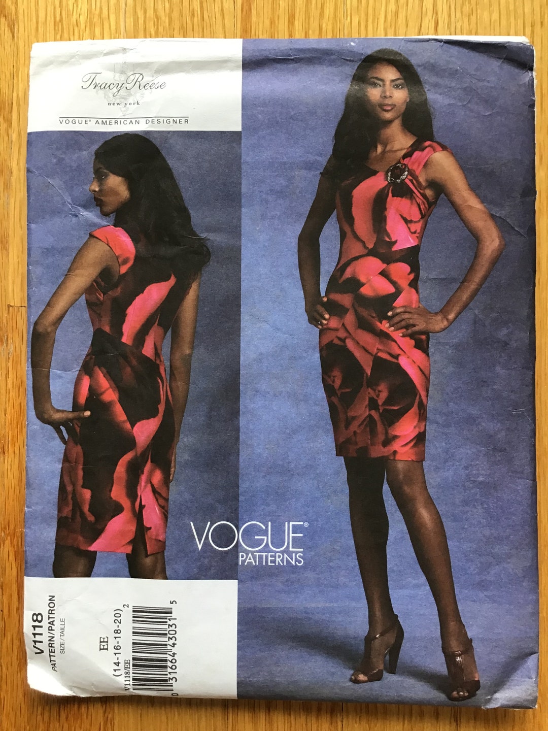 Misses Dress Pattern Vogue American Designer 1118 Tracy Reese Size 14 ...