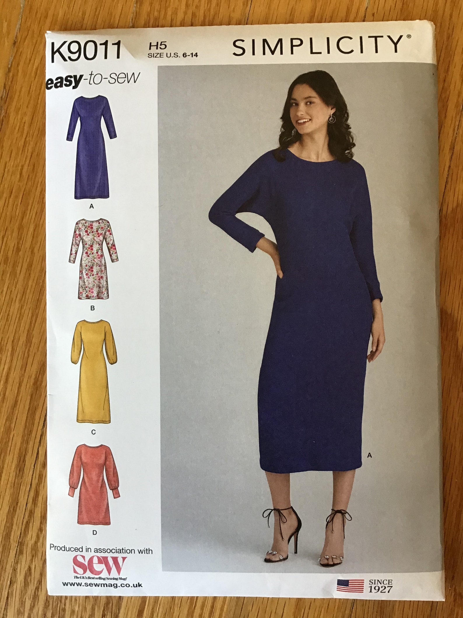 Misses Jersey Dress Pattern Size 6 14 Simplicity 9011 UNCUT - Etsy